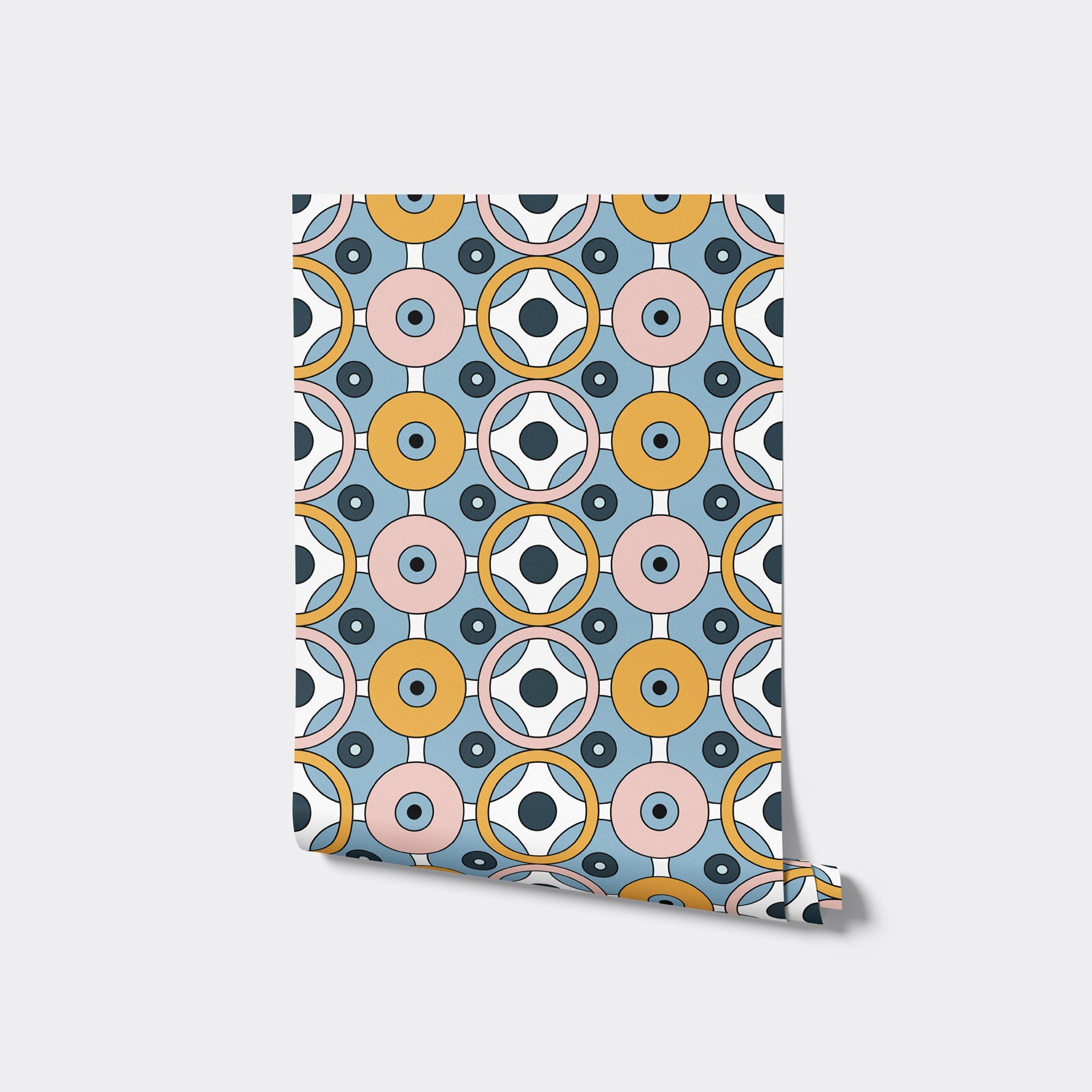 Atomic Geo Harmony – Mid‑Century Modern Geometric Wallpaper Mural